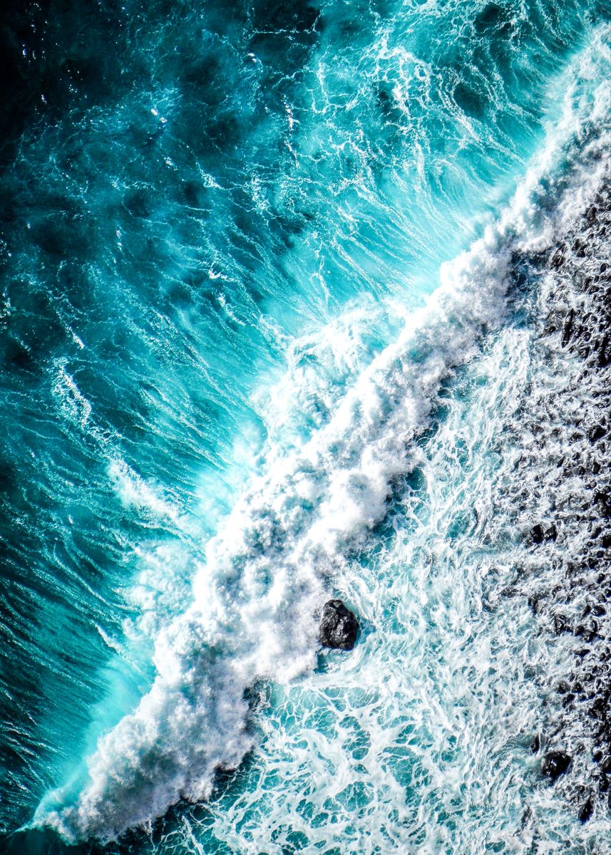 'Sea Waves' Poster by PosterSuite | Displate