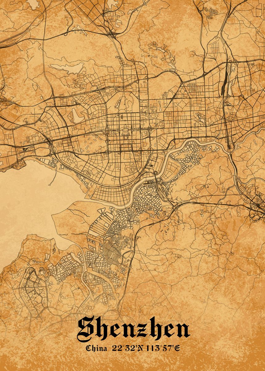 'Shenzhen' Poster, picture, metal print, paint by HEMERSON | Displate