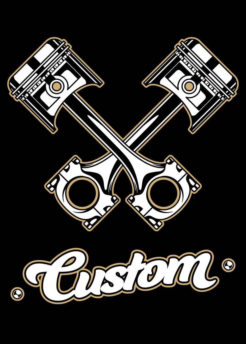 'Motorcycle club logo' Poster, picture, metal print, paint by PowerUp ...