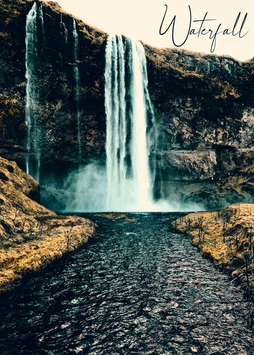 'Waterfall' Poster, picture, metal print, paint by Ties Rosi | Displate