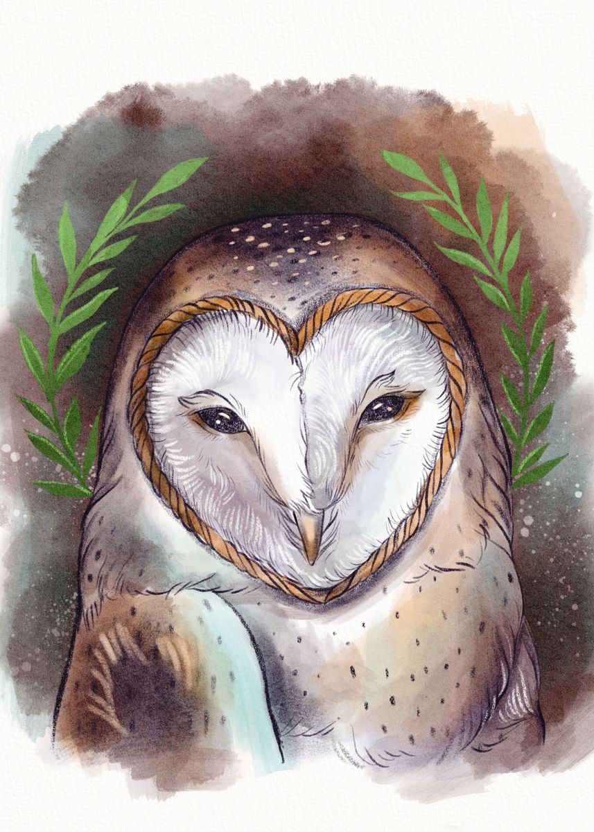 'Night Owl' Poster, picture, metal print, paint by Leyinska Gutierrez ...
