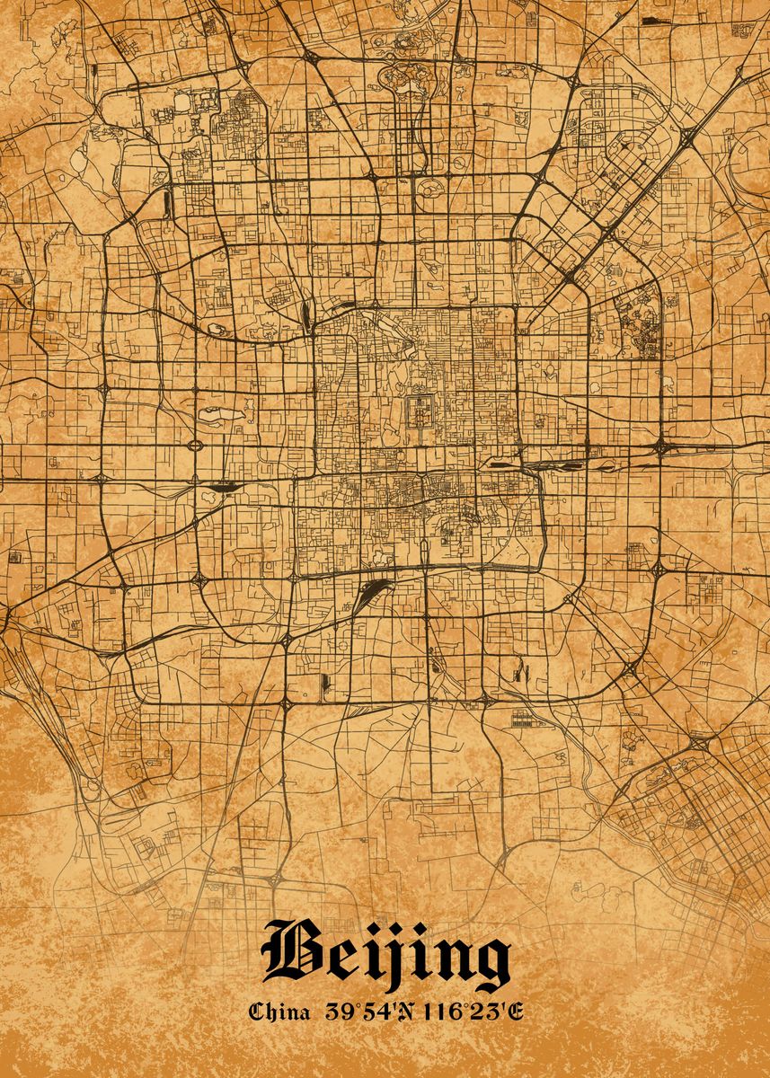 'Beijing' Poster, picture, metal print, paint by HEMERSON | Displate