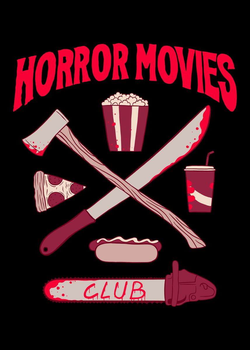 'Horror Movies Club' Poster by sachpica | Displate