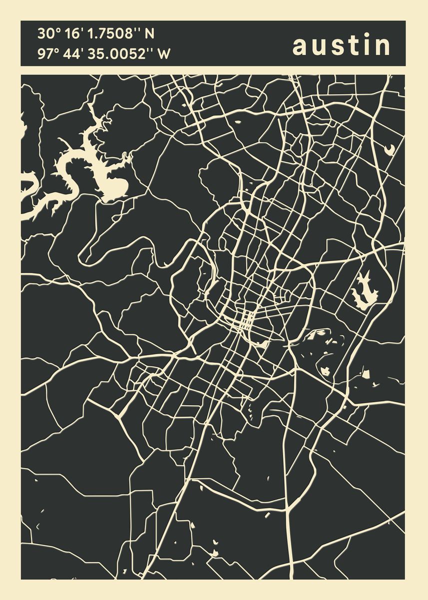 'Austin TX USA' Poster, picture, metal print, paint by Terrance Seay ...