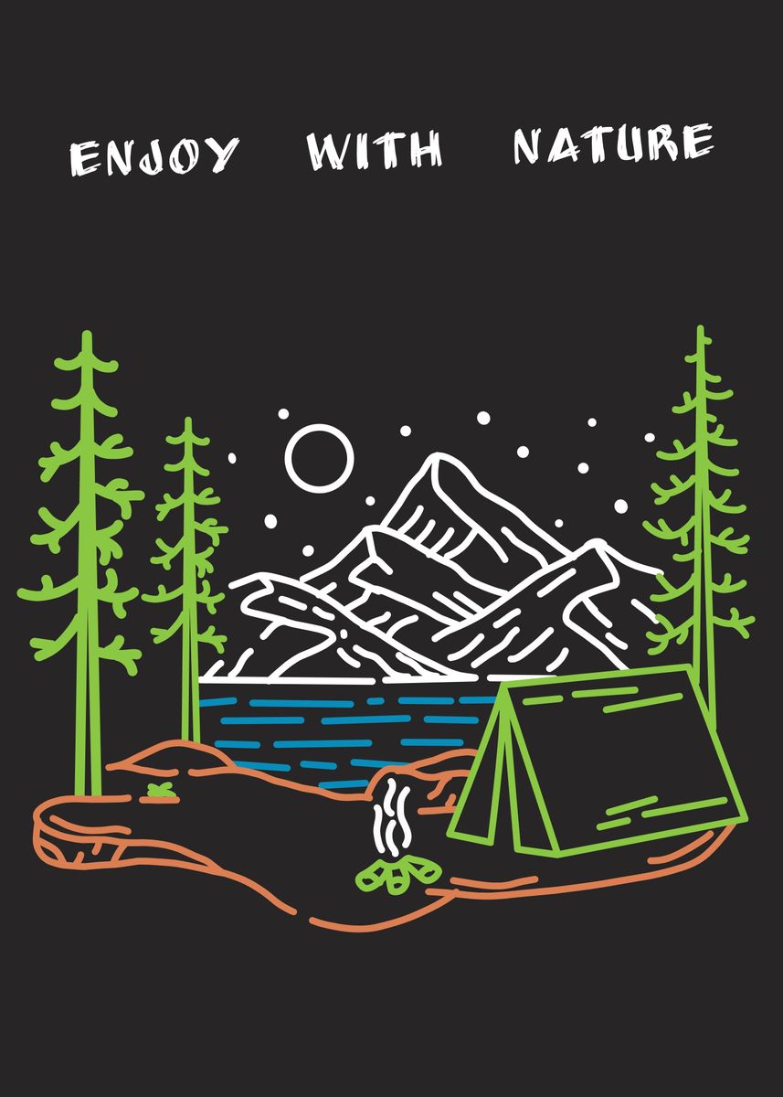 'enjoy with nature ' Poster by AL Picaso | Displate