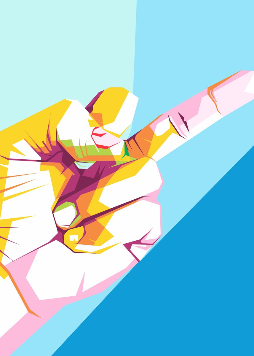 'ccolorful middle finger' Poster, picture, metal print, paint by erna ...
