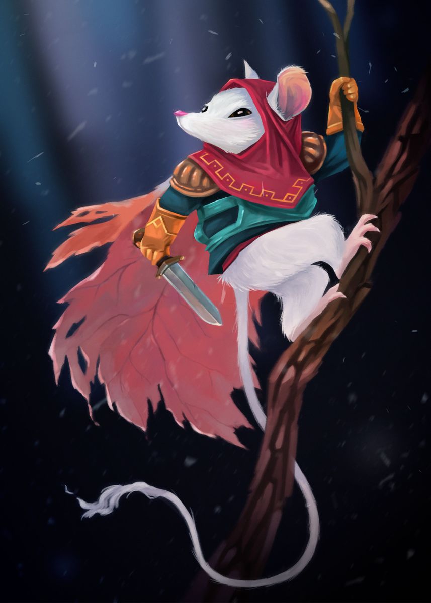 'Muzofin the Mouse Knight' Poster, picture, metal print, paint by ...