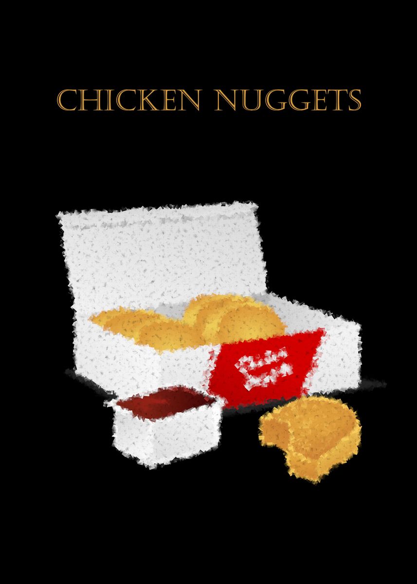 'chicken nuggets ' Poster by Fast Elevator | Displate