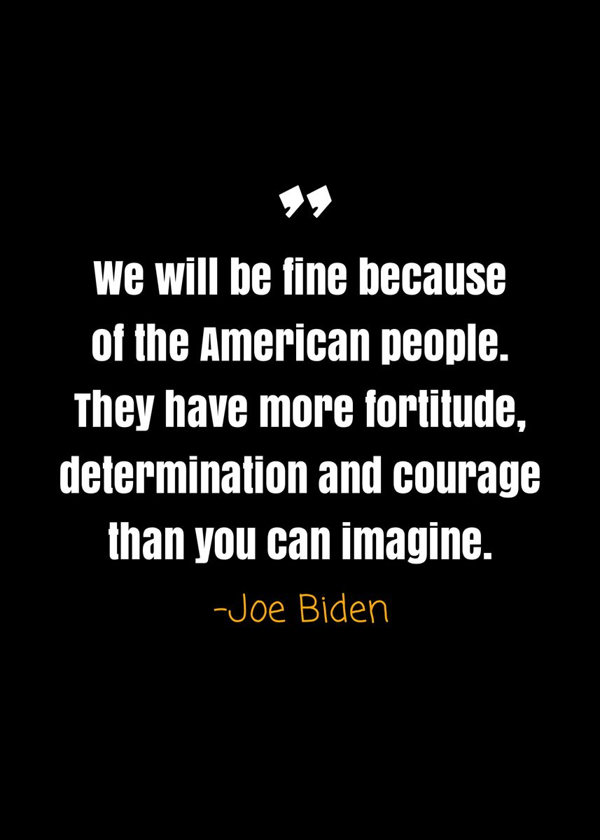 'Joe Biden quotes ' Poster, picture, metal print, paint by DIMS | Displate