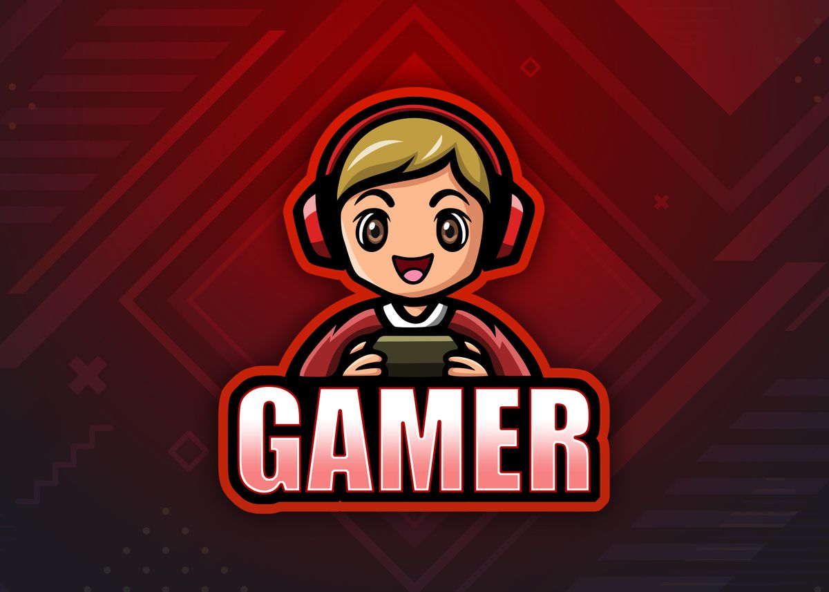 'Gamer Boy Red' Poster by 84PixelDesign | Displate