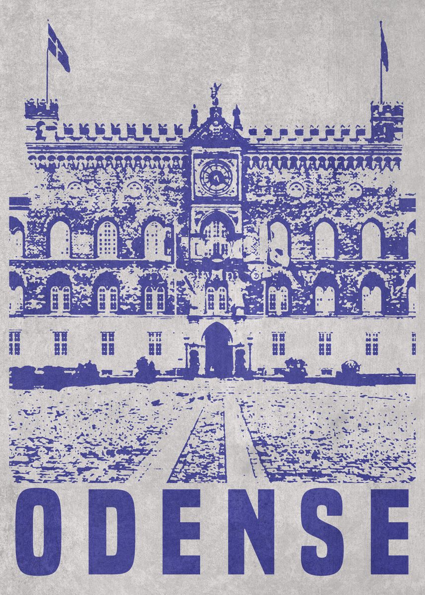 'Odense' Poster, picture, metal print, paint by denvector | Displate