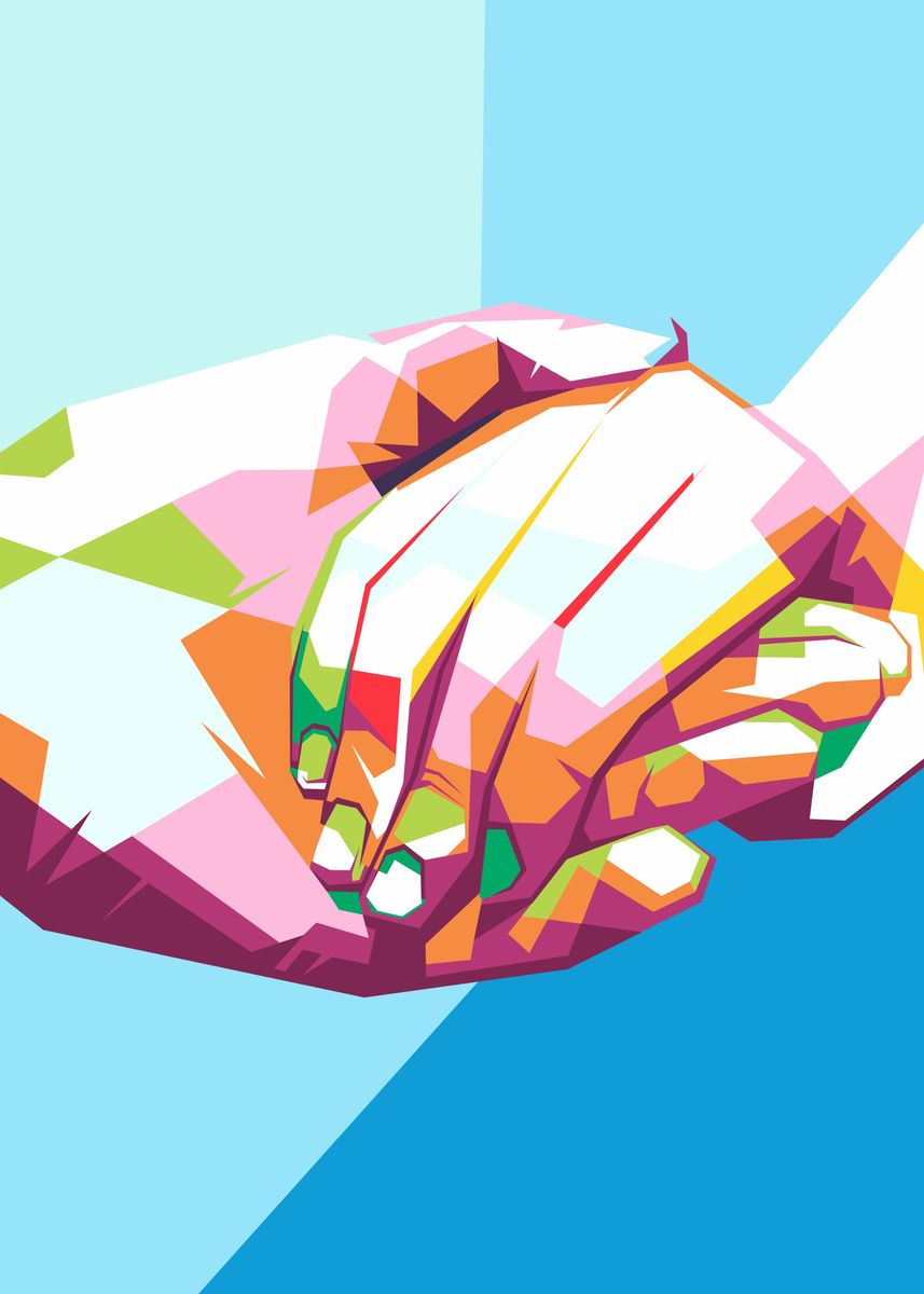 'colorful hand' Poster, picture, metal print, paint by erna setiawan ...