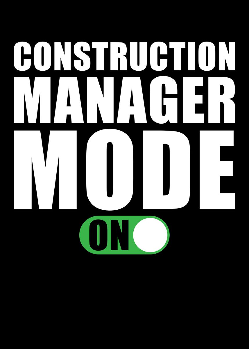 'Construction Manager' Poster, picture, metal print, paint by schmugo ...