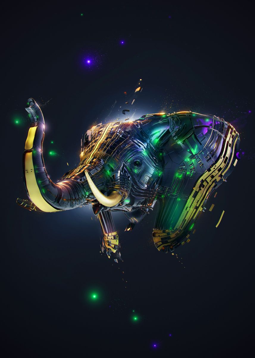 'Genesh' Poster, picture, metal print, paint by Adam Spizak | Displate