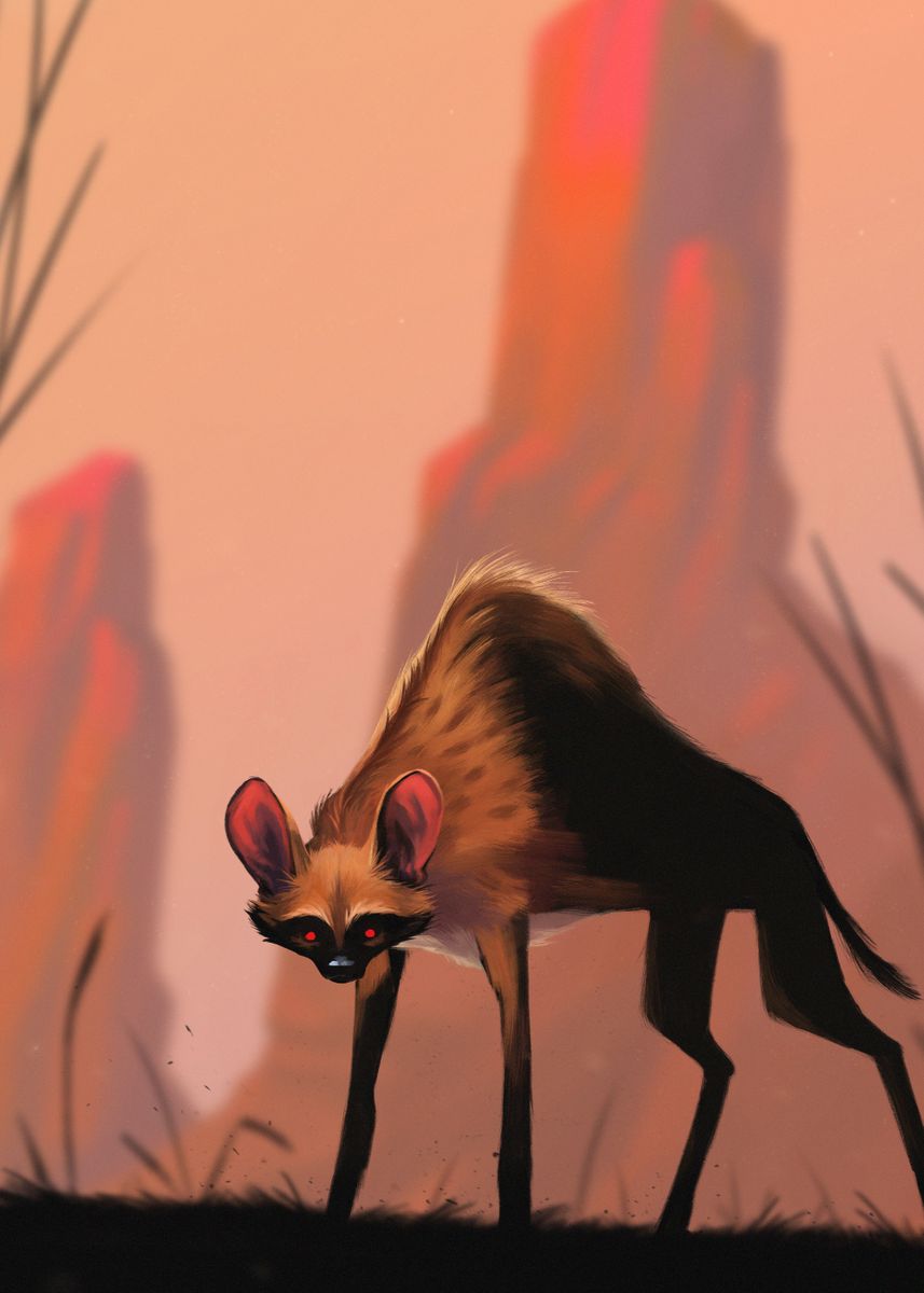 'Lugubre Hyena' Poster, picture, metal print, paint by Eponine Jacquet ...