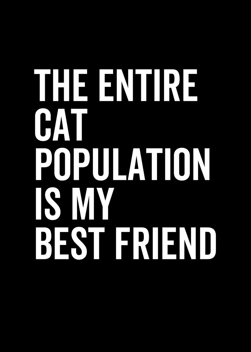 'The Entire Cat Population' Poster, picture, metal print, paint by ...
