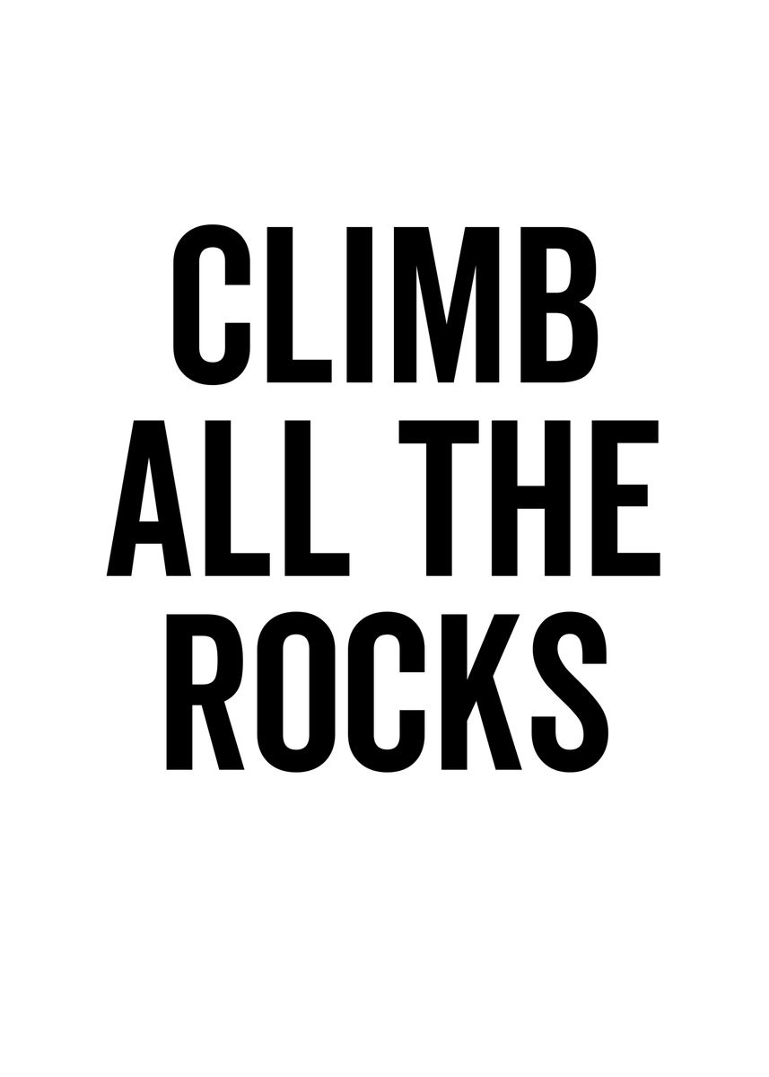 'Climb All The Rocks' Poster, picture, metal print, paint by Francois ...