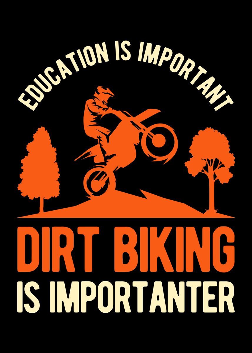 'Funny Dirt Bike Biking' Poster by Visualz | Displate