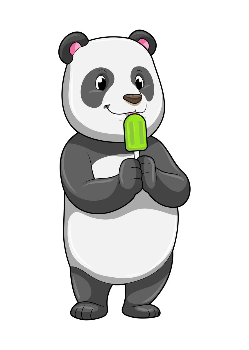 'Panda Popsicle' Poster, picture, metal print, paint by Markus Schnabel ...