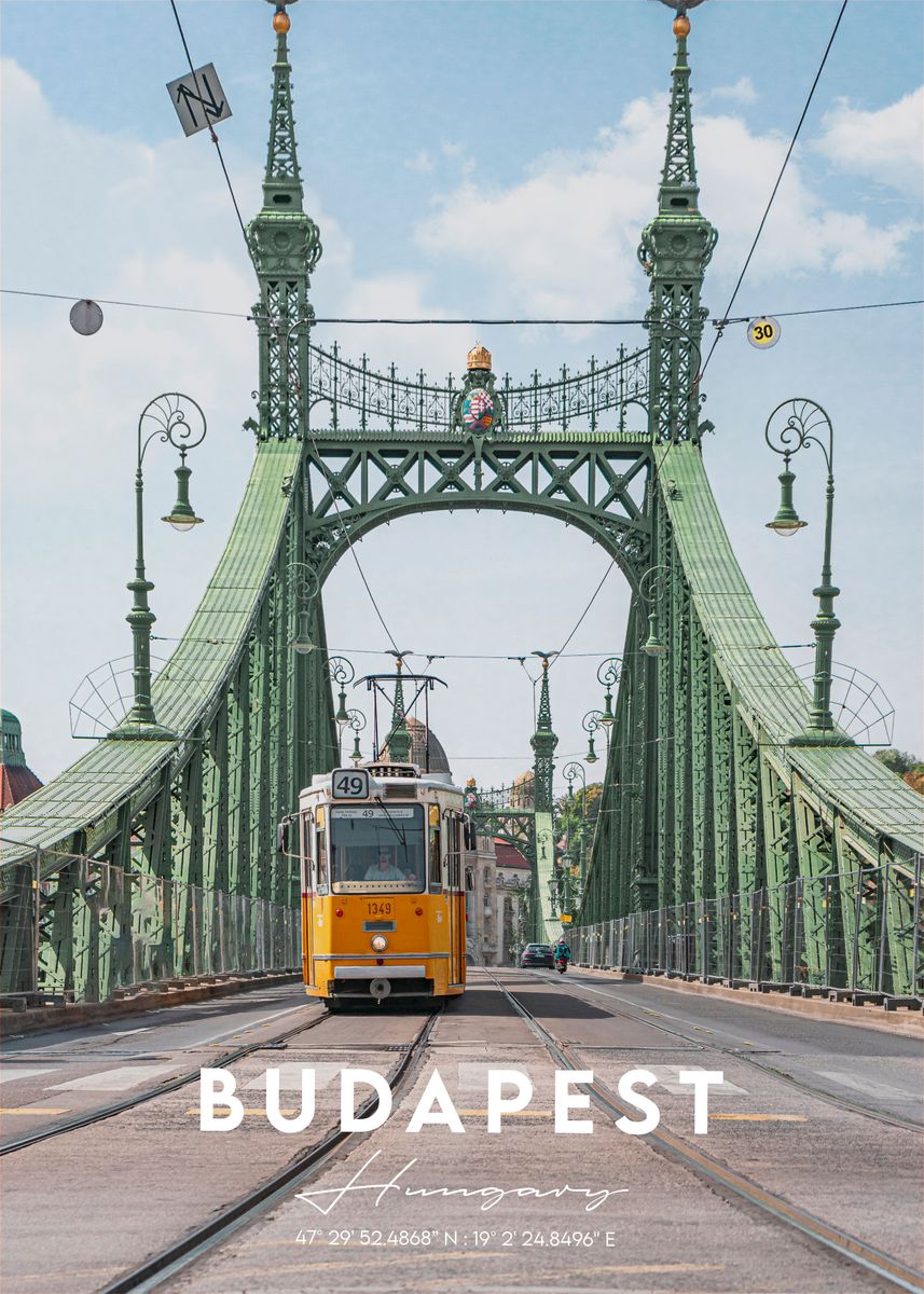 'BUDAPEST' Poster, picture, metal print, paint by Nato Manzolli | Displate