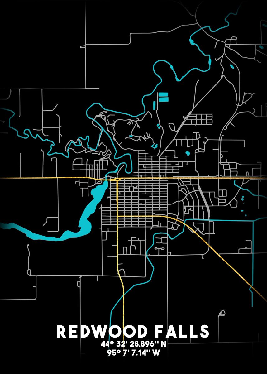 'Redwood Falls MN USA' Poster, picture, metal print, paint by Clayborne ...