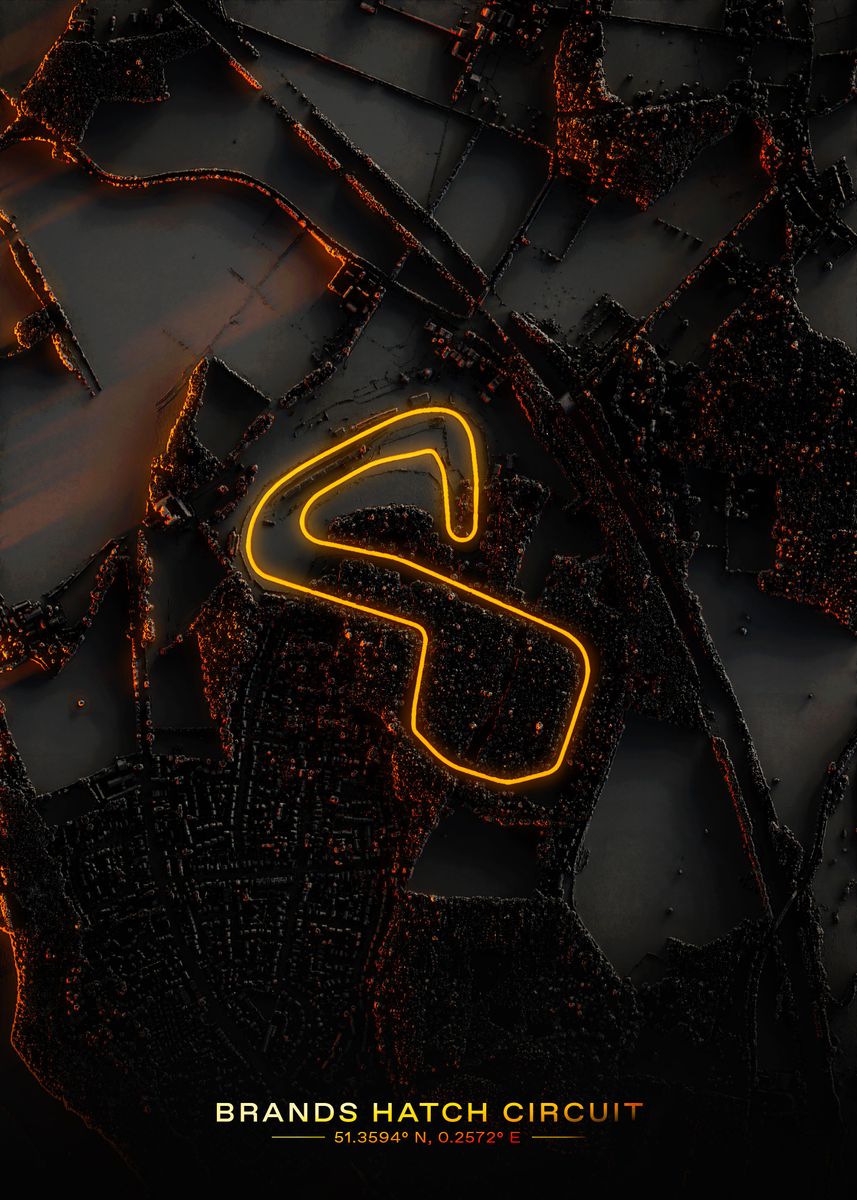 'Brands Hatch Circuit' Poster, picture, metal print, paint by Raphael ...