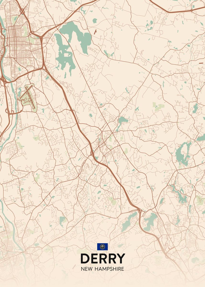 'Derry NH' Poster, picture, metal print, paint by IMR Designs | Displate