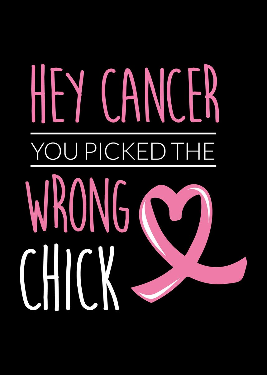 'Breast Cancer Chick' Poster by FunnyGifts | Displate