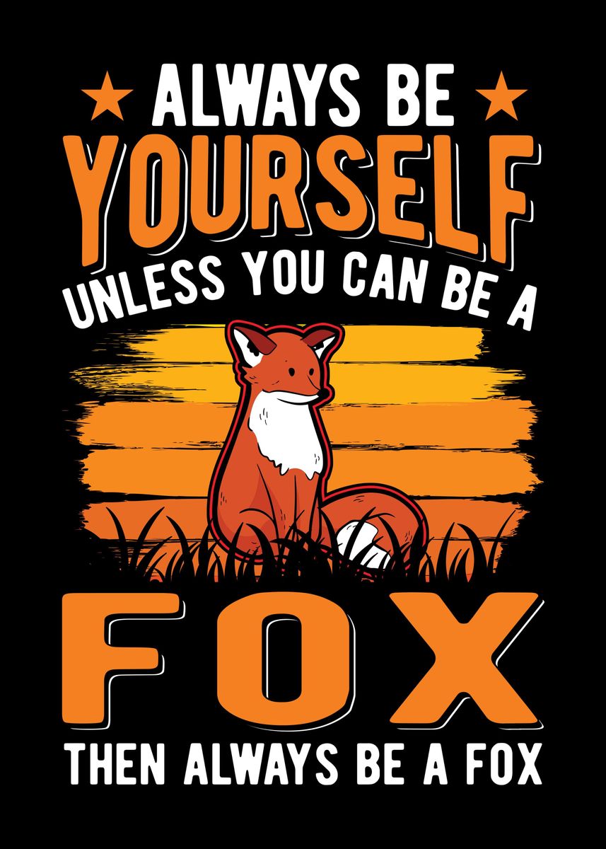 'Cute Red Fox Gift' Poster, picture, metal print, paint by ...