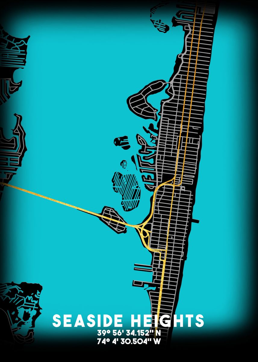 'Seaside Heights NJ USA' Poster by Clayborne Frank | Displate