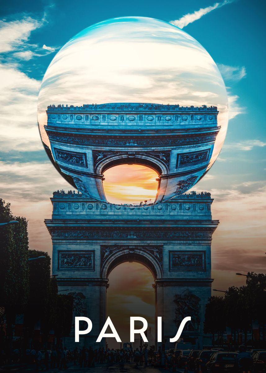 'Paris France Crystal Ball' Poster, picture, metal print, paint by ...