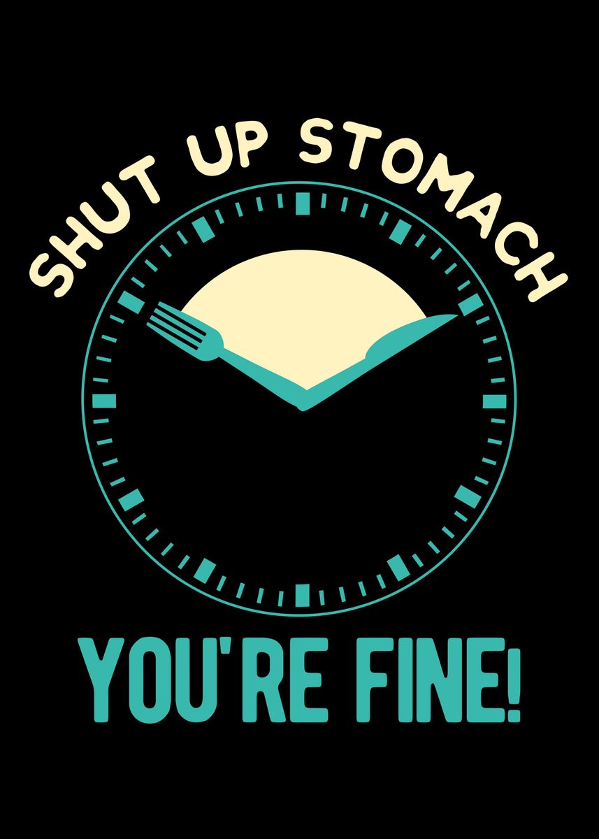 'Funny Fasting' Poster, picture, metal print, paint by Visualz | Displate