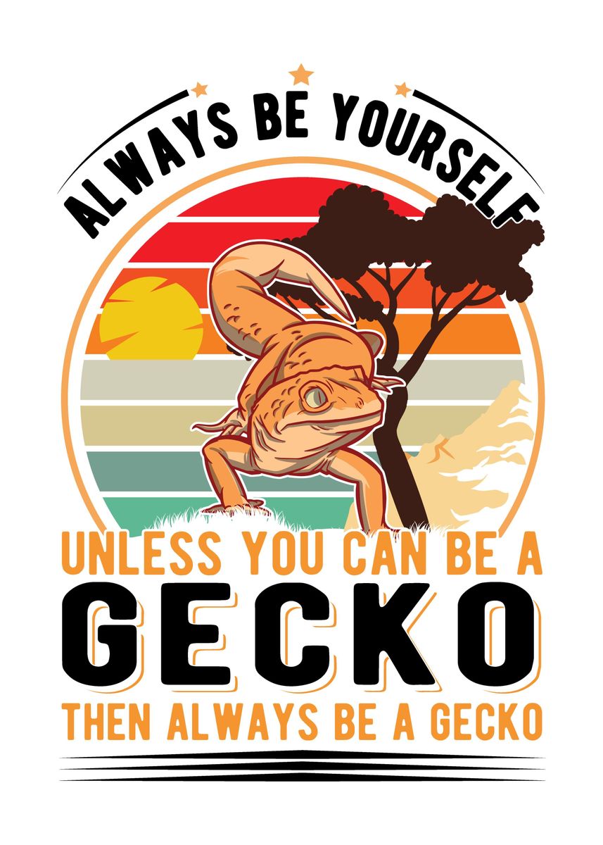 'Leopard Gecko Gift' Poster, picture, metal print, paint by ...