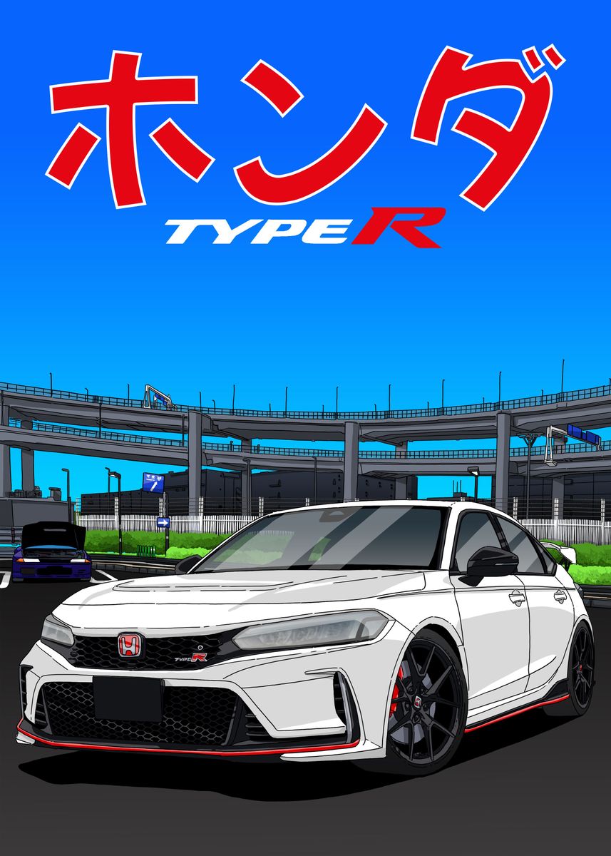 'Honda Civic Type R' Poster, picture, metal print, paint by ND Fat ...