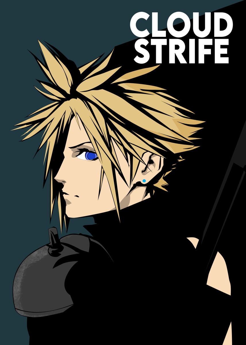 'cloud strife' Poster, picture, metal print, paint by best art moshper ...