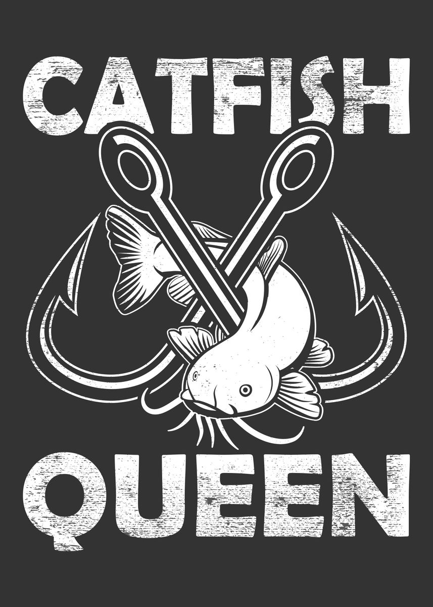 'Wels Catfish Design For A ' Poster, picture, metal print, paint by ...