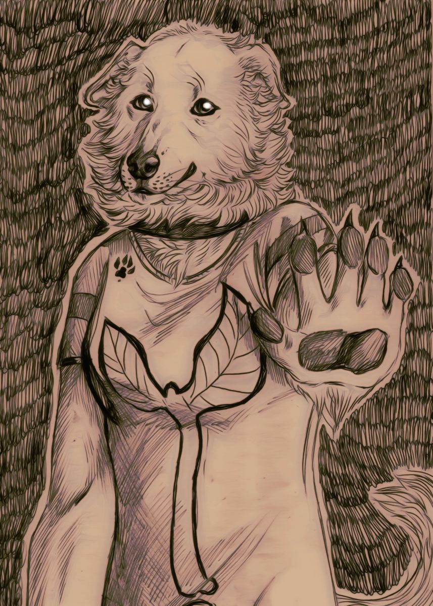 'Anthro Maremma' Poster, picture, metal print, paint by Furiarossa and ...