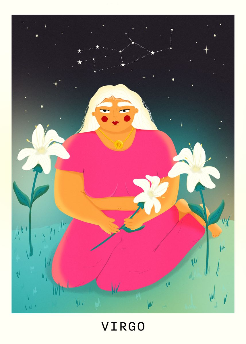 'Virgo Tarot Card' Poster by Daphne | Displate