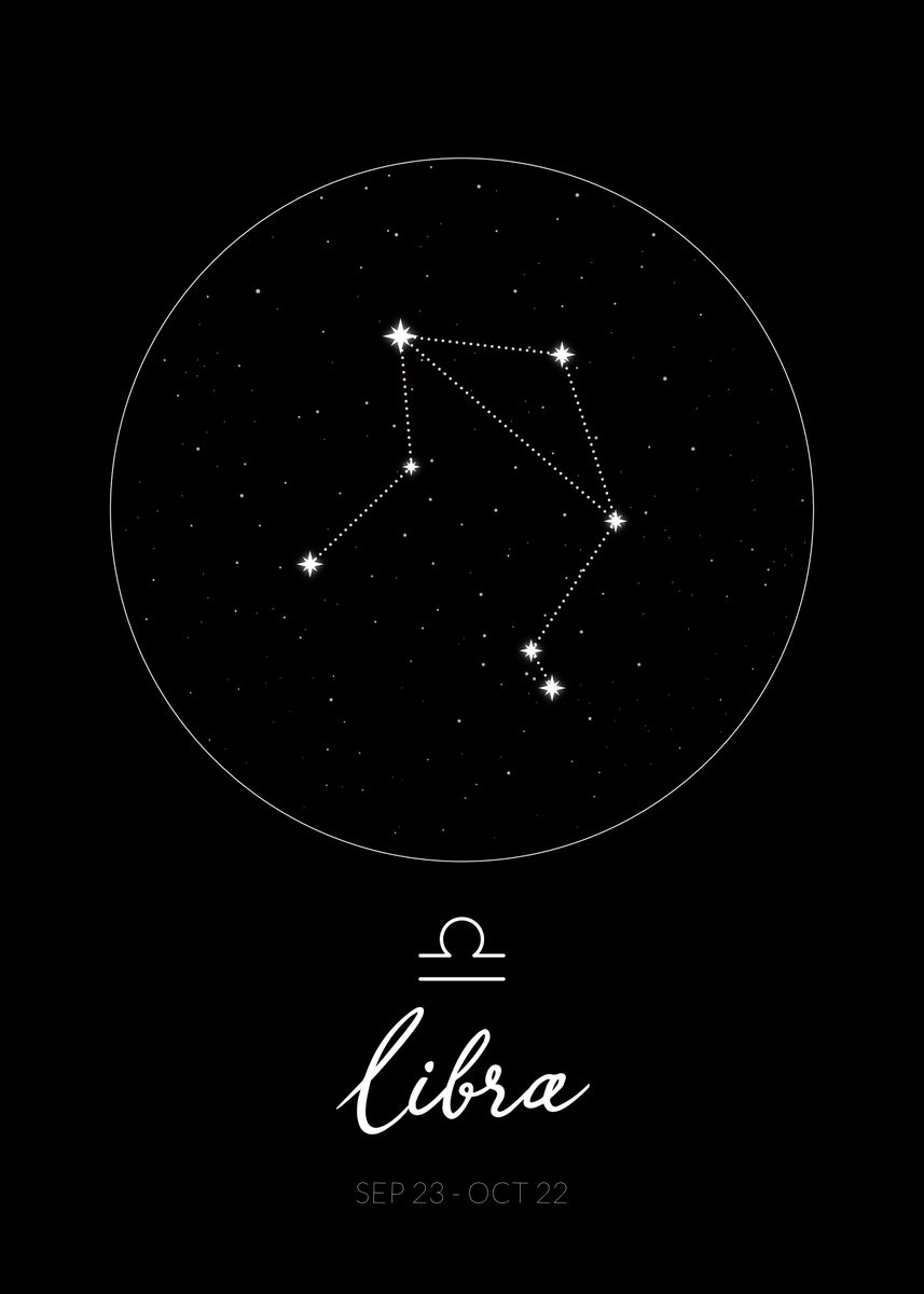 'Libra Zodiac Sign' Poster, picture, metal print, paint by dkDesign ...