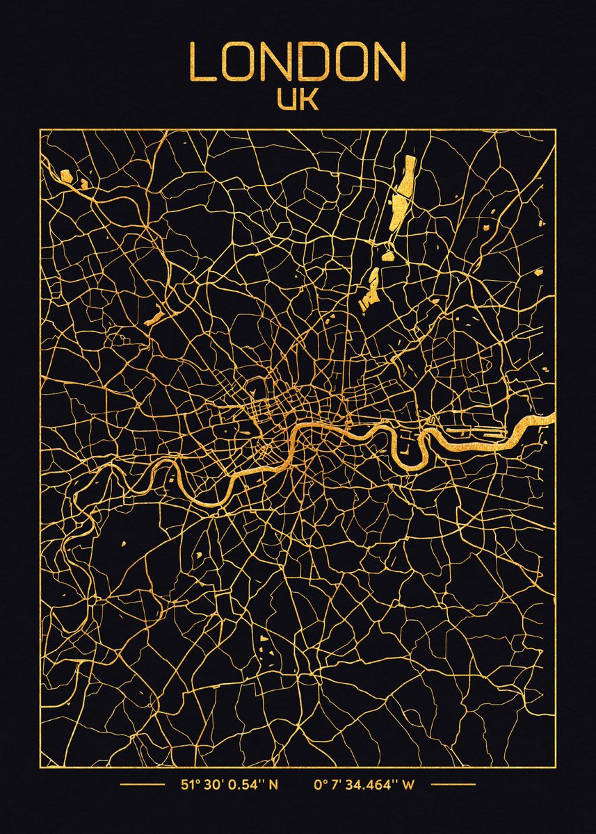 'LonDon UK' Poster, picture, metal print, paint by Denis Siggers | Displate