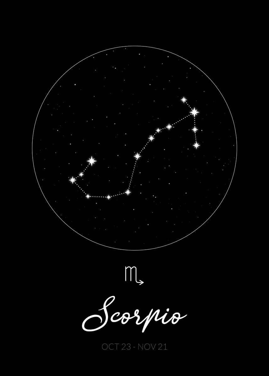 'Scorpio Zodiac Sign' Poster, picture, metal print, paint by dkDesign ...