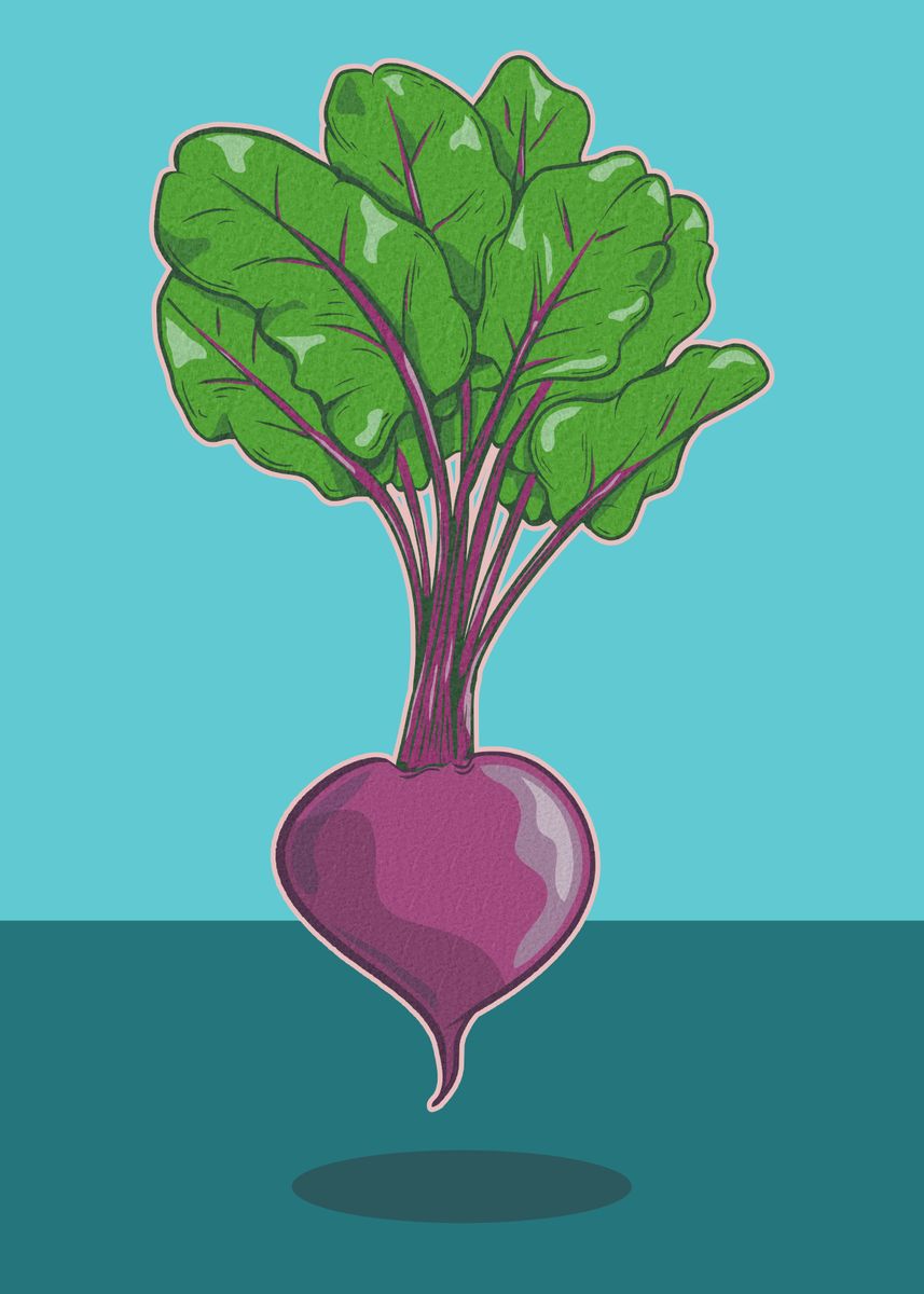 'Beet Beetroot levitating ' Poster, picture, metal print, paint by mailbox disco | Displate