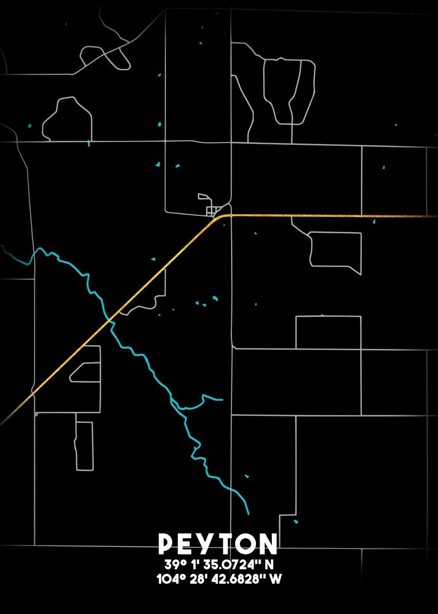 'Peyton CO USA' Poster, picture, metal print, paint by Clayborne Frank ...