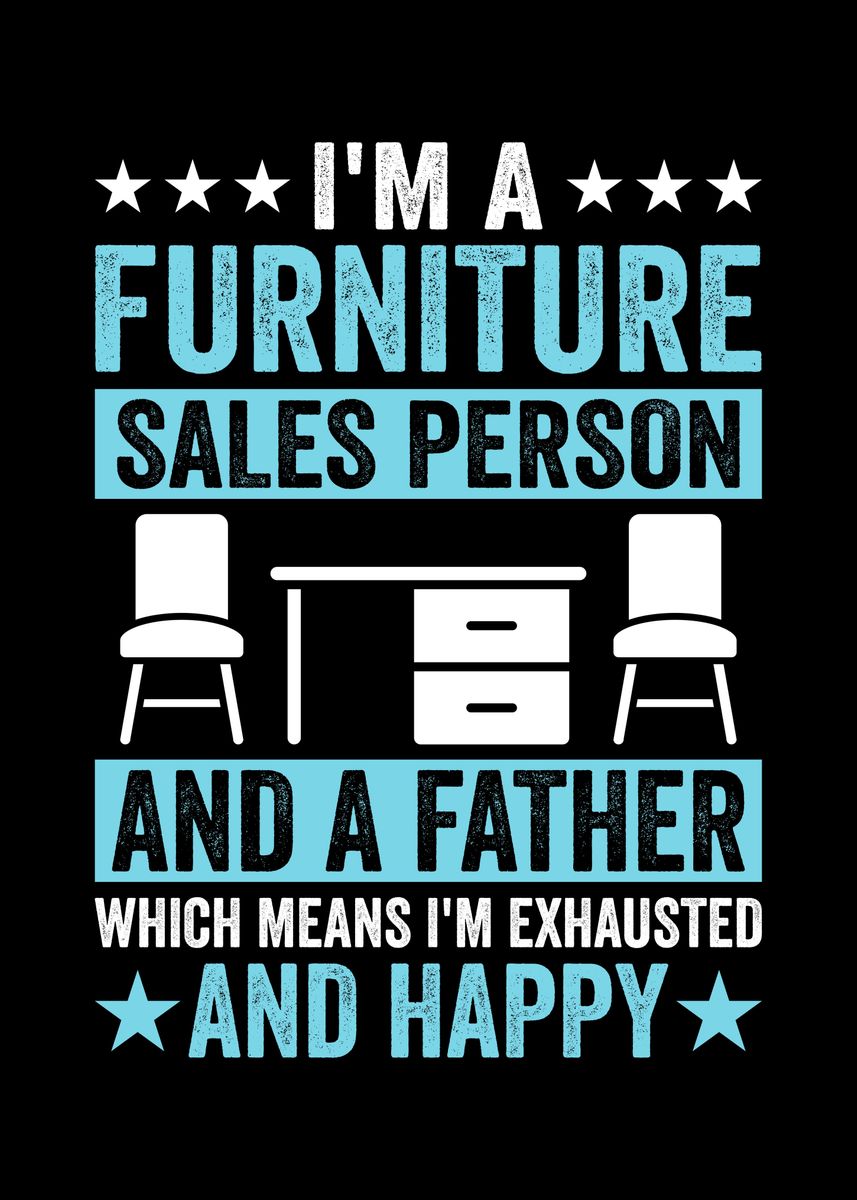 'Furniture Sales Person Dad' Poster by Lukes Pixel Studio | Displate