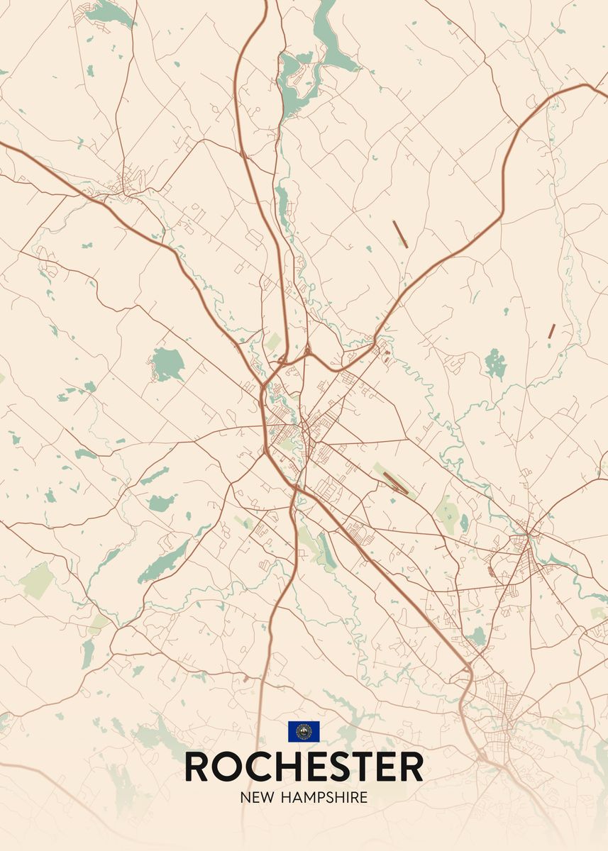 'Rochester NH' Poster, picture, metal print, paint by IMR Designs ...