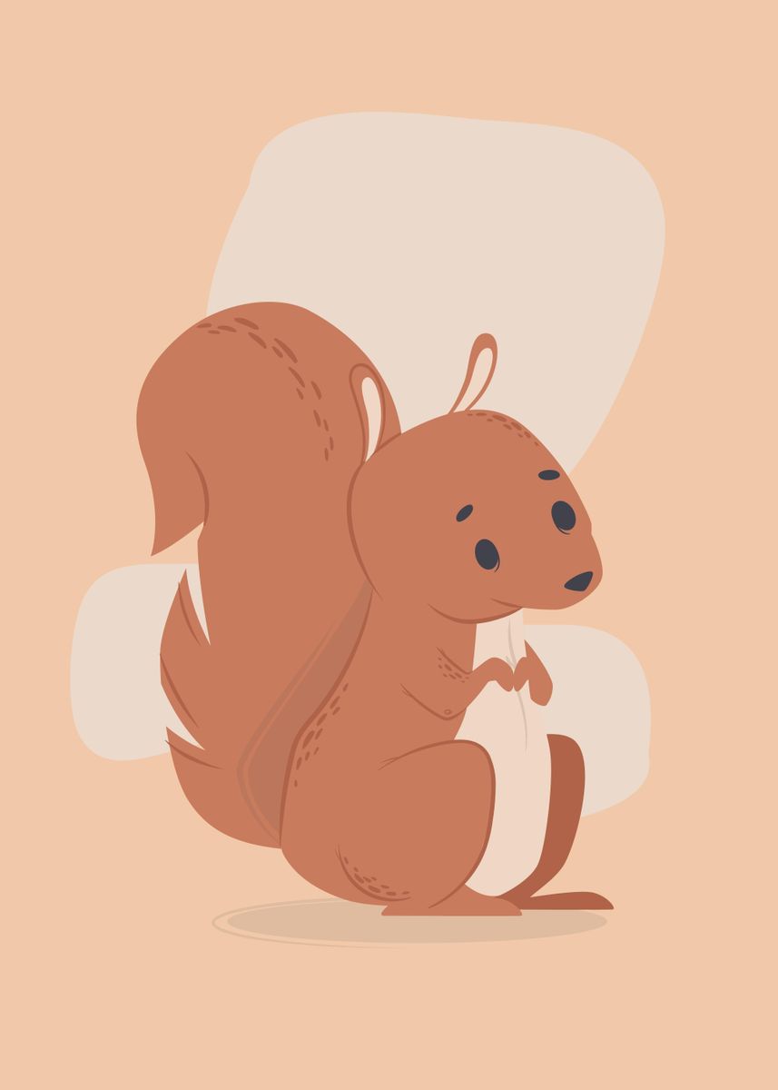 'Mr Squirrel ' Poster, picture, metal print, paint by Simon Clement ...