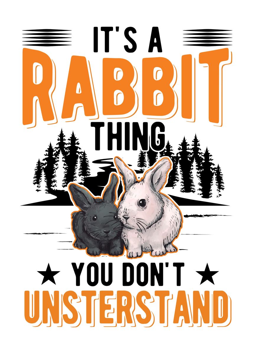 'Rabbit Stable Bunny' Poster, picture, metal print, paint by ...