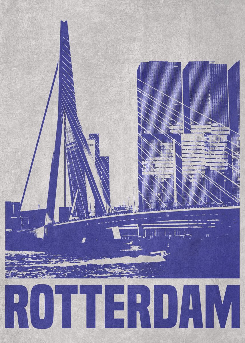 'Rotterdam' Poster, picture, metal print, paint by denvector | Displate