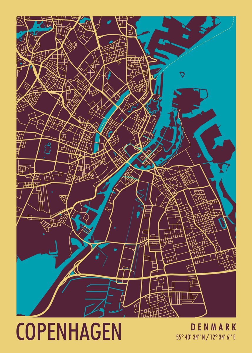 'Copenhagen' Poster, picture, metal print, paint by Miracle Studio ...