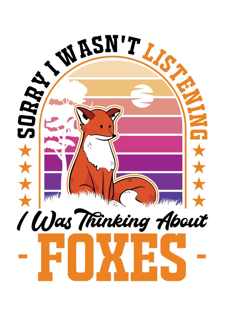'Cute Red Fox Gift' Poster, picture, metal print, paint by ...